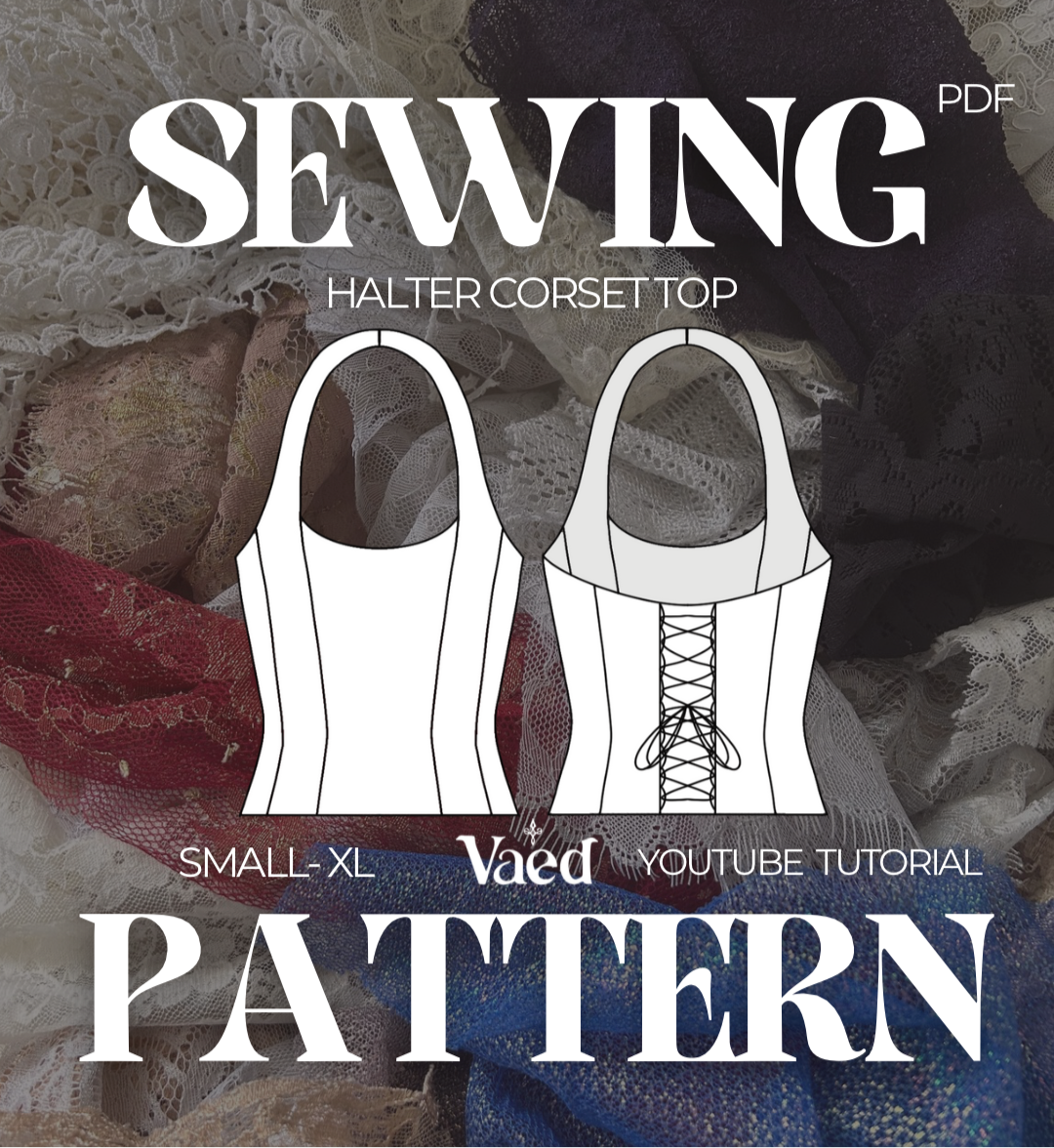 Halter Corset Top PDF Sewing Pattern – VAED Slow Fashion Studio